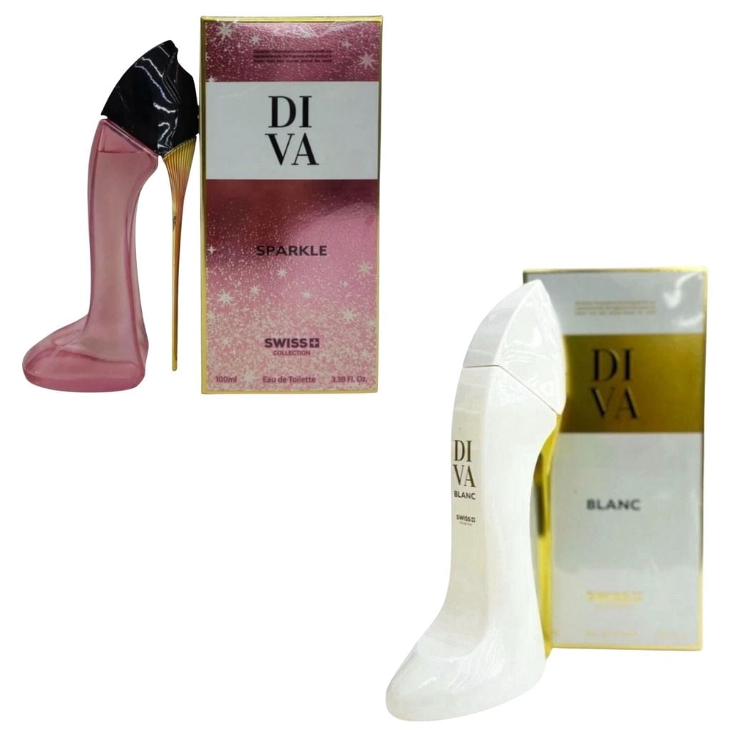 Diva Sparkle & Diva Blanc Spray Perfume Set, 100 ml / 3.4 fl oz Each ...