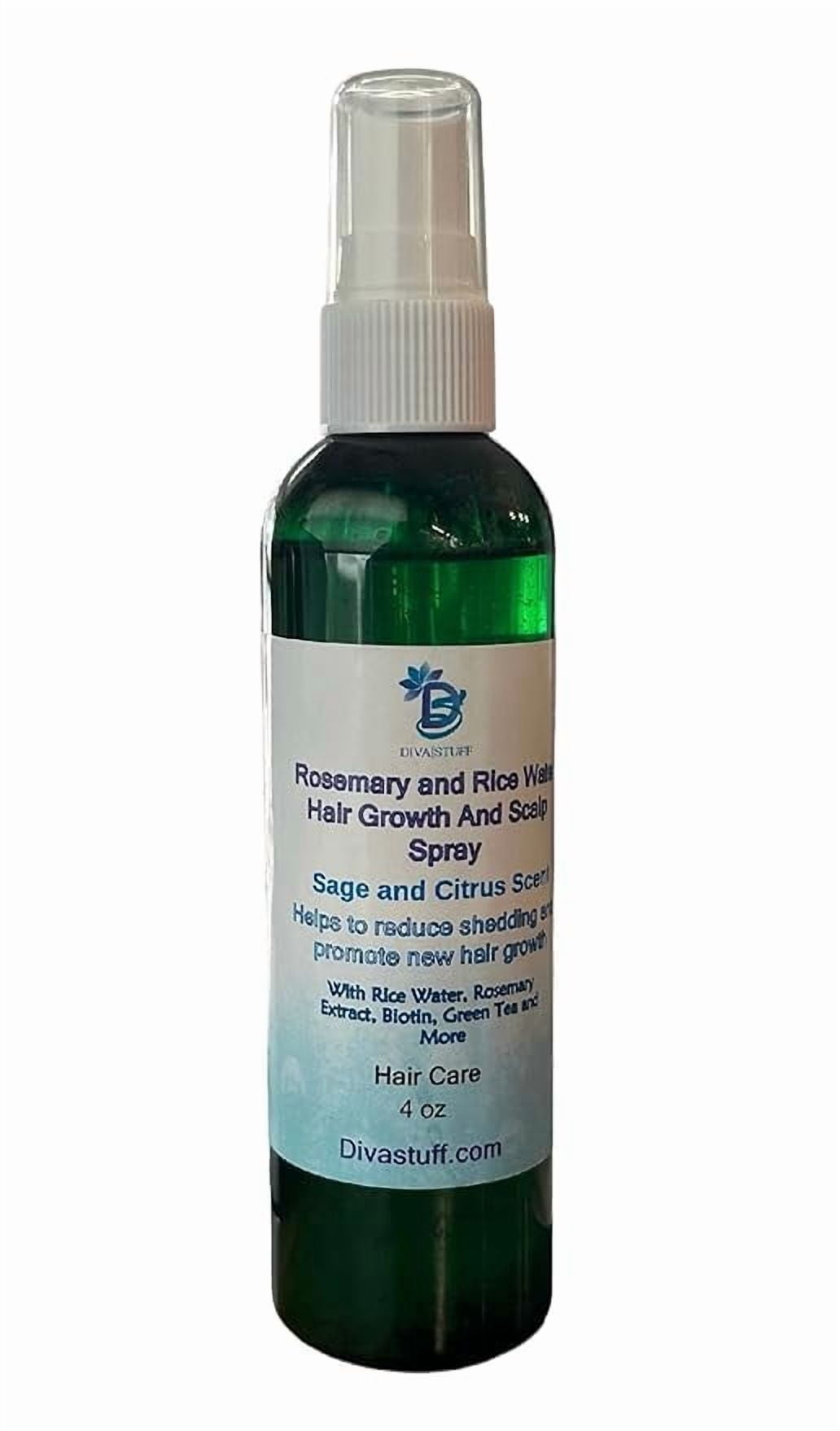 Diva Stuff Rosemary and Rice Water Hair Growth and Scalp Spray, 4 Ounce ...