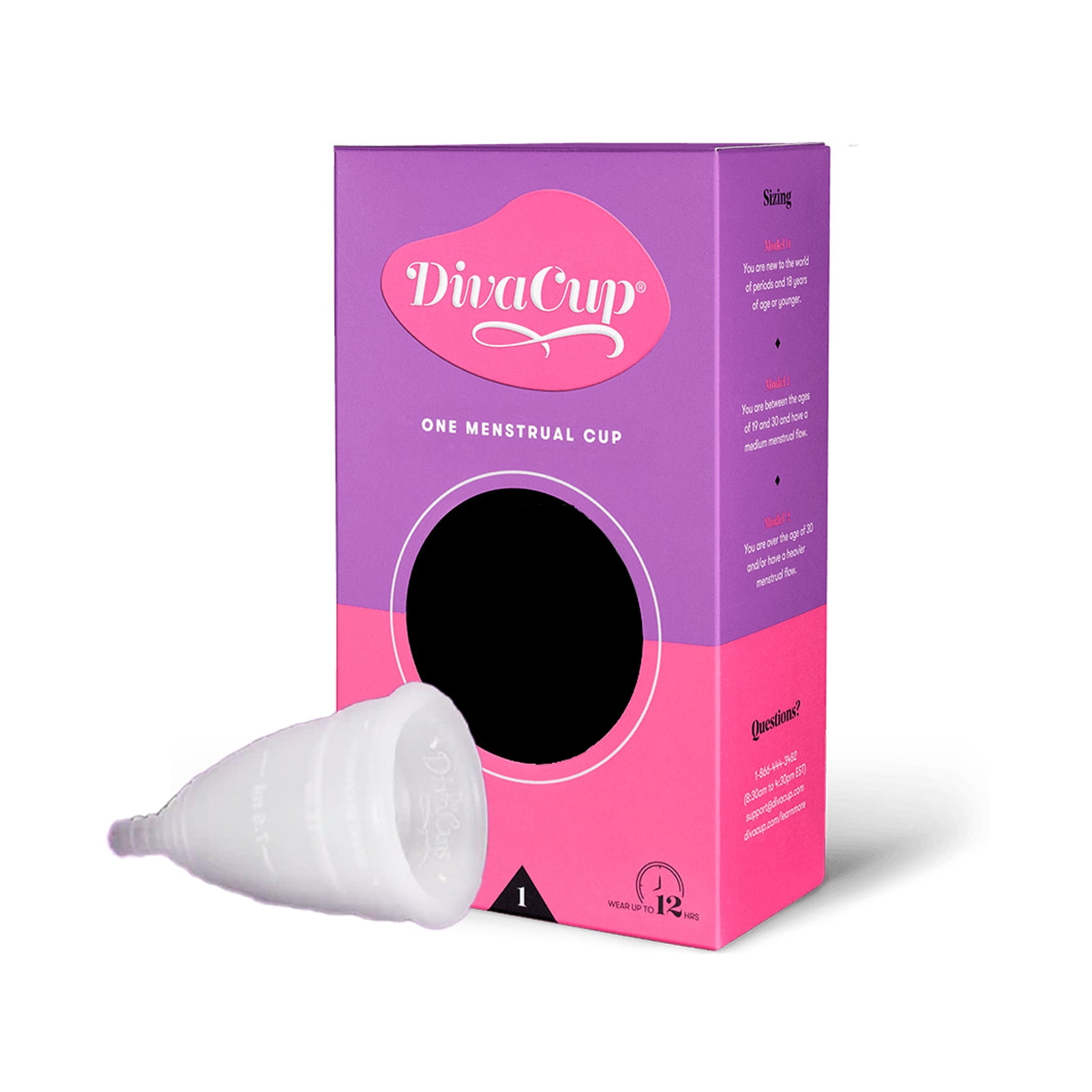 DivaCup Menstrual Cup Feminine Hygiene Leakproof Cup Reusable Model 1 ...