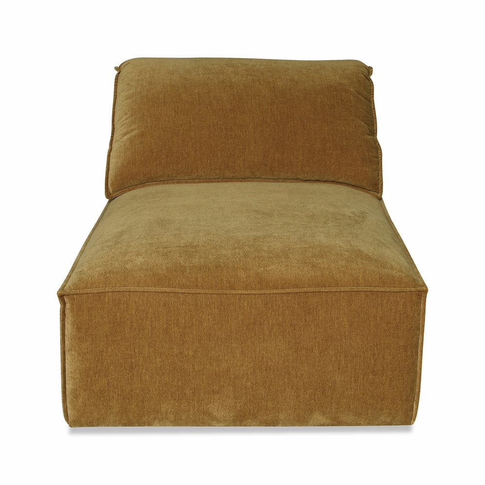 Divani Casa Gene - Modern Ochre Fabric Modular Armless Sectional Seat ...