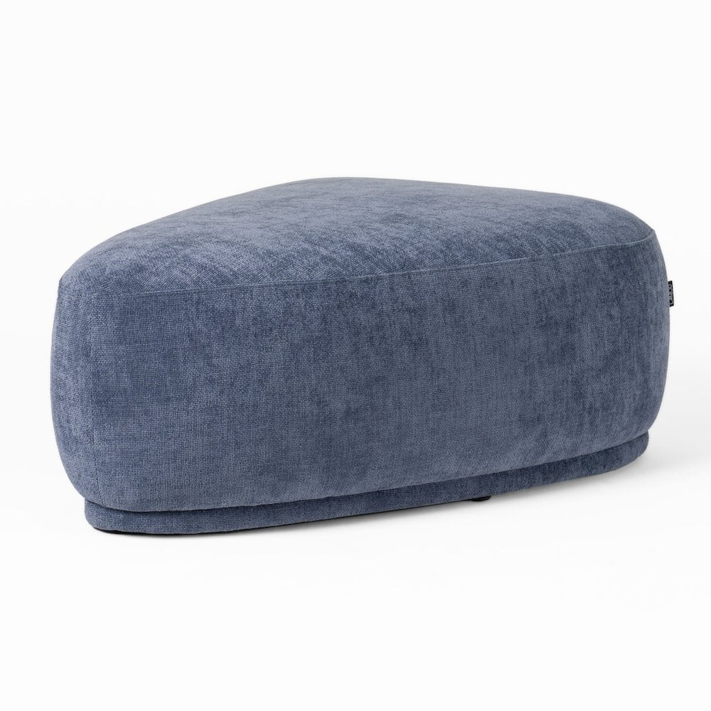 Divani Casa Kinsey - Modern Blue Large River Rock Ottoman - Walmart.com