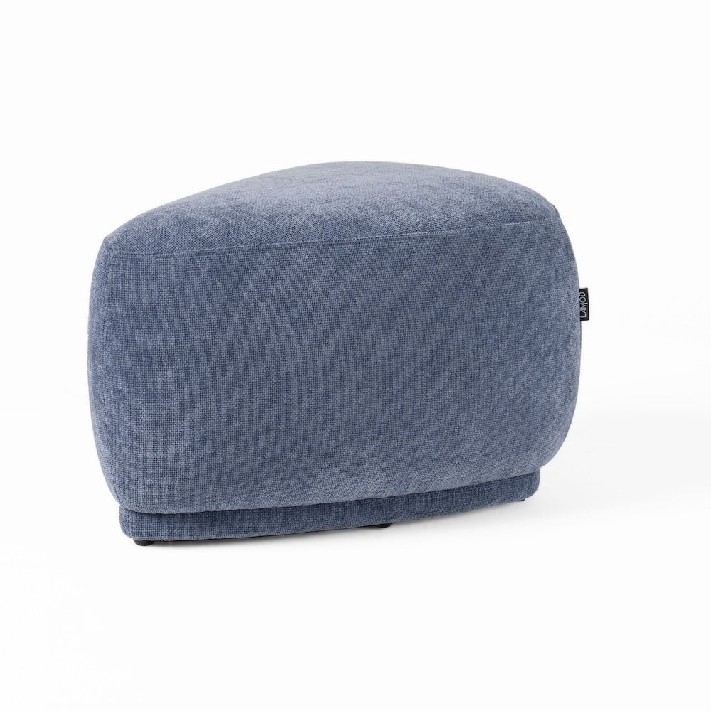 Divani Casa Kinsey - Modern Blue Small River Rock Ottoman - Walmart.com