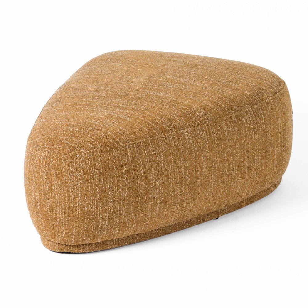 Divani Casa Kinsey - Modern Mustard Large River Rock Ottoman - Walmart.com