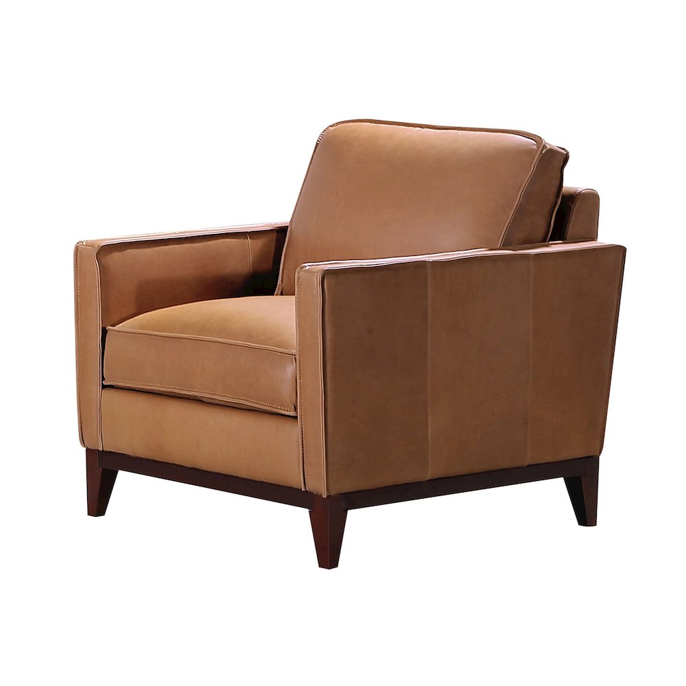 Divani Casa Naylor - Modern Brown Italian Leather Split Chair - Walmart.com