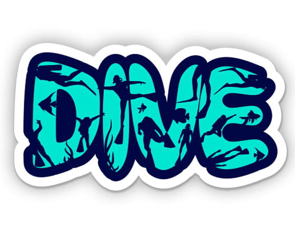 Dive - 12" Vinyl Sticker Waterproof Decal - Walmart.com