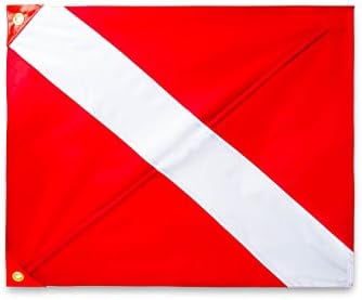 Dive Flag with Removable Stiffening Pole - 20” x 24” for Scuba Diving ...