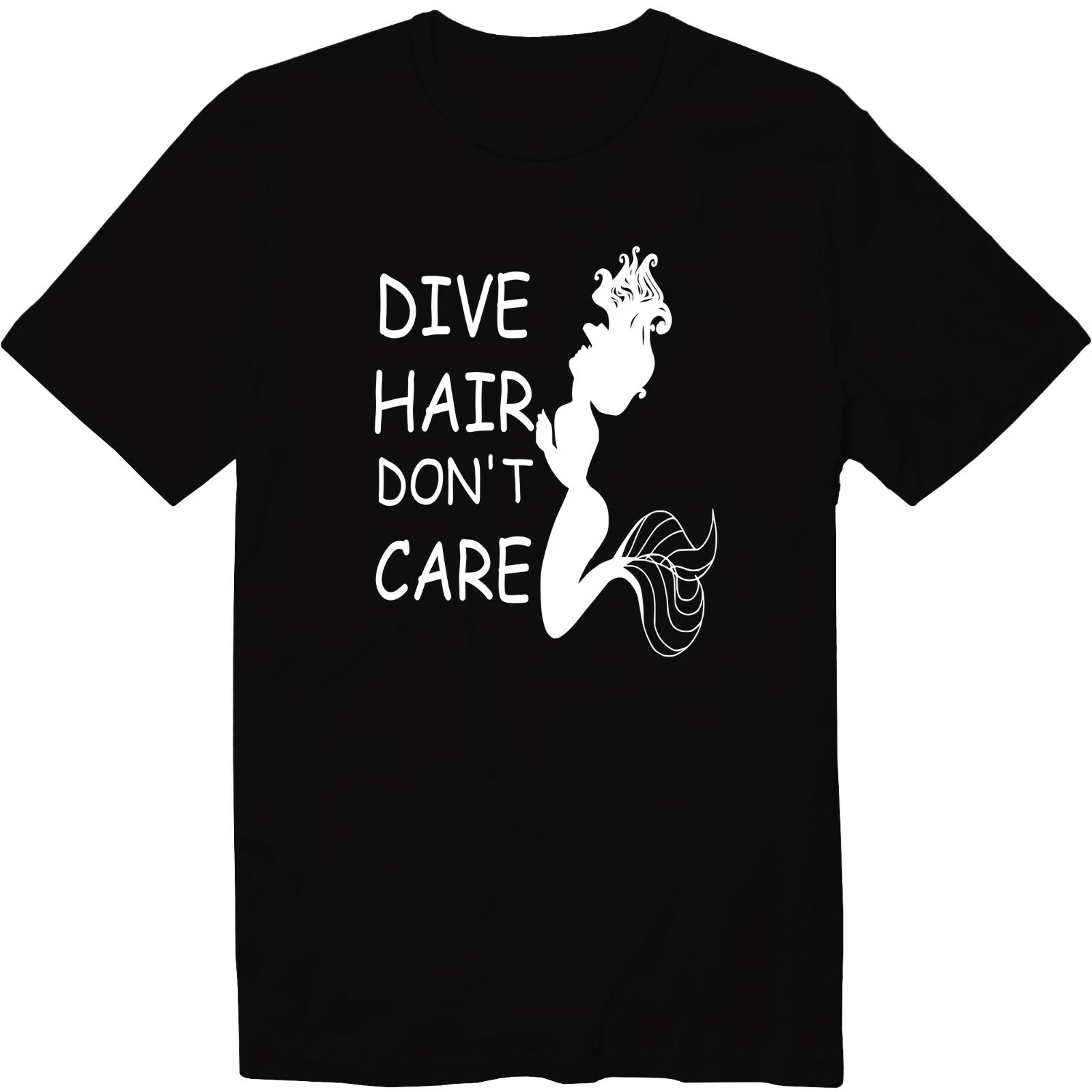 Dive Hair Dont Care Funny Scuba Diving Ocean Unisex T-Shirt up to 5XL - Walmart.com