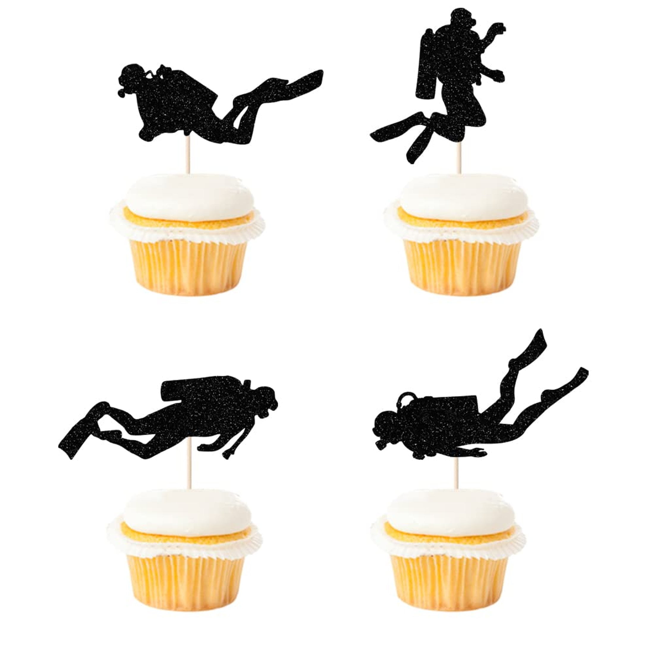 Dive-In Birthday Cake Toppers - Set of 24 | Retirement & Travel Themed ...
