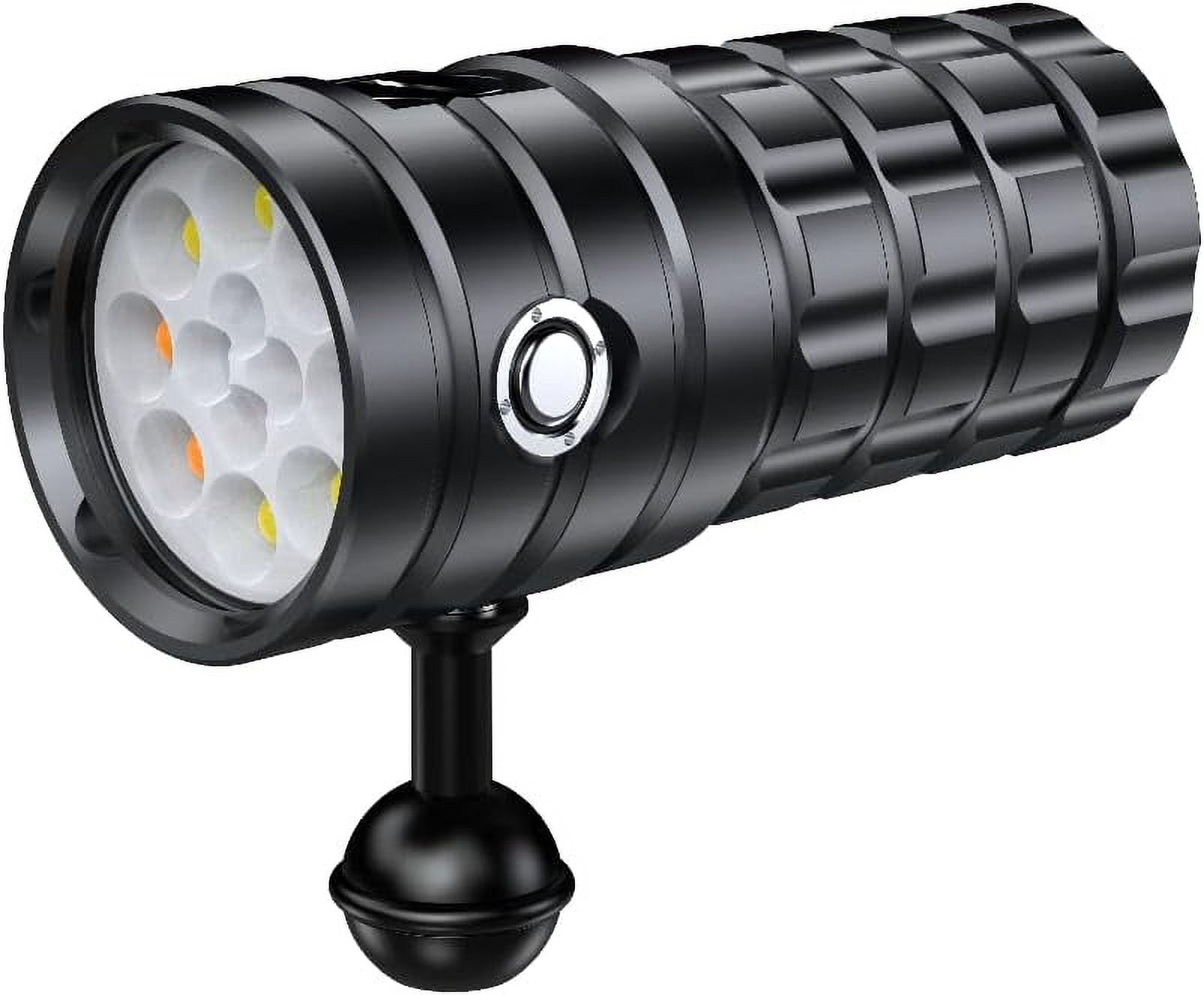 Dive Light for Underwater Photography, 25000Lumens Super Bright Diving ...