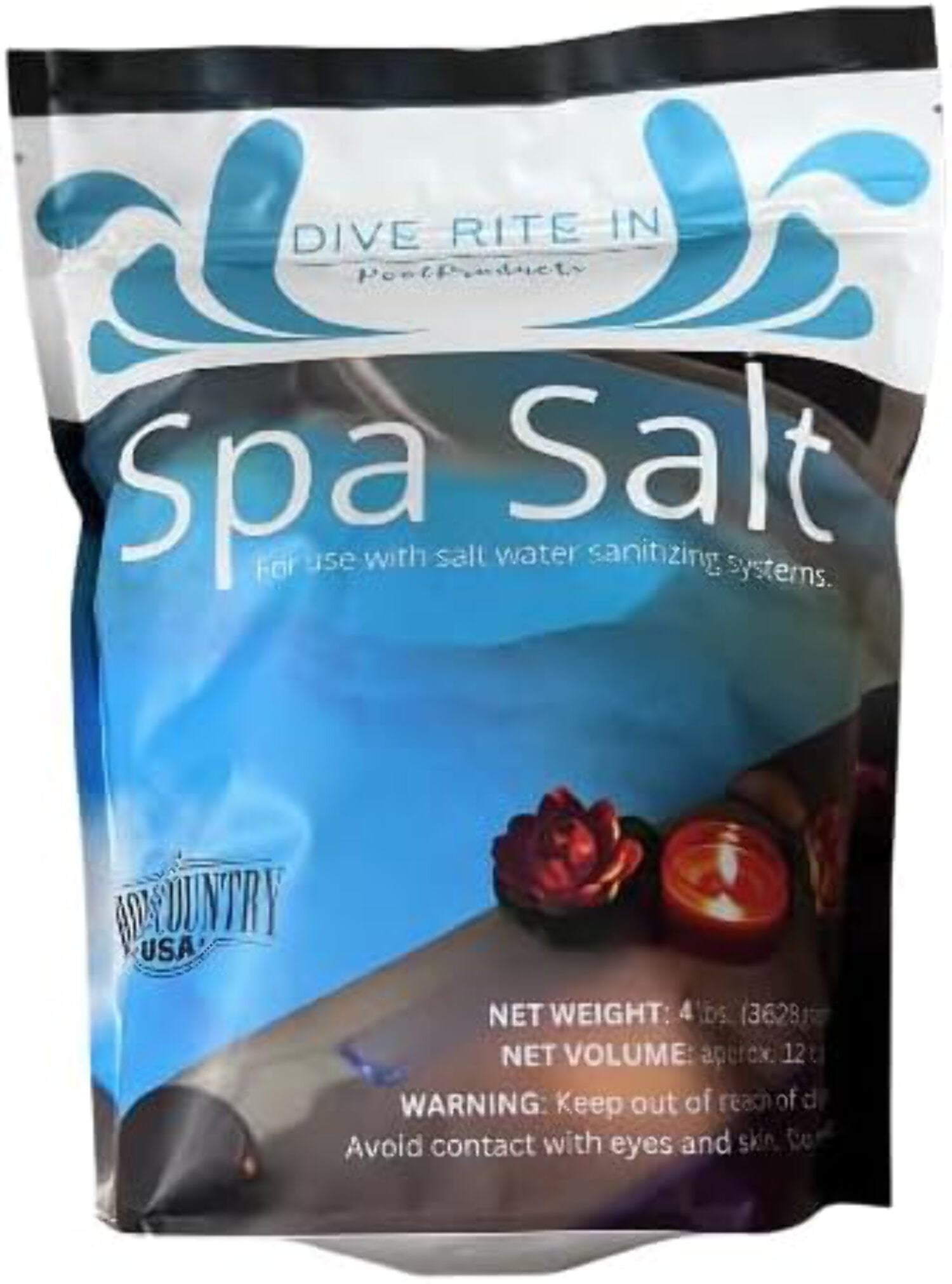 Dive Rite In Hot Tub and Spa Salt, 99.9% Pure, Fast Dissolving, 4 lbs ...