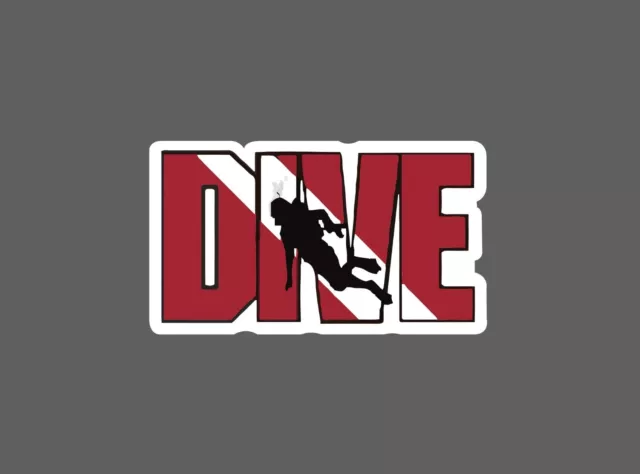 Dive Sticker Diver Scuba Waterproof Sticker Phone Decal Water Bottle ...