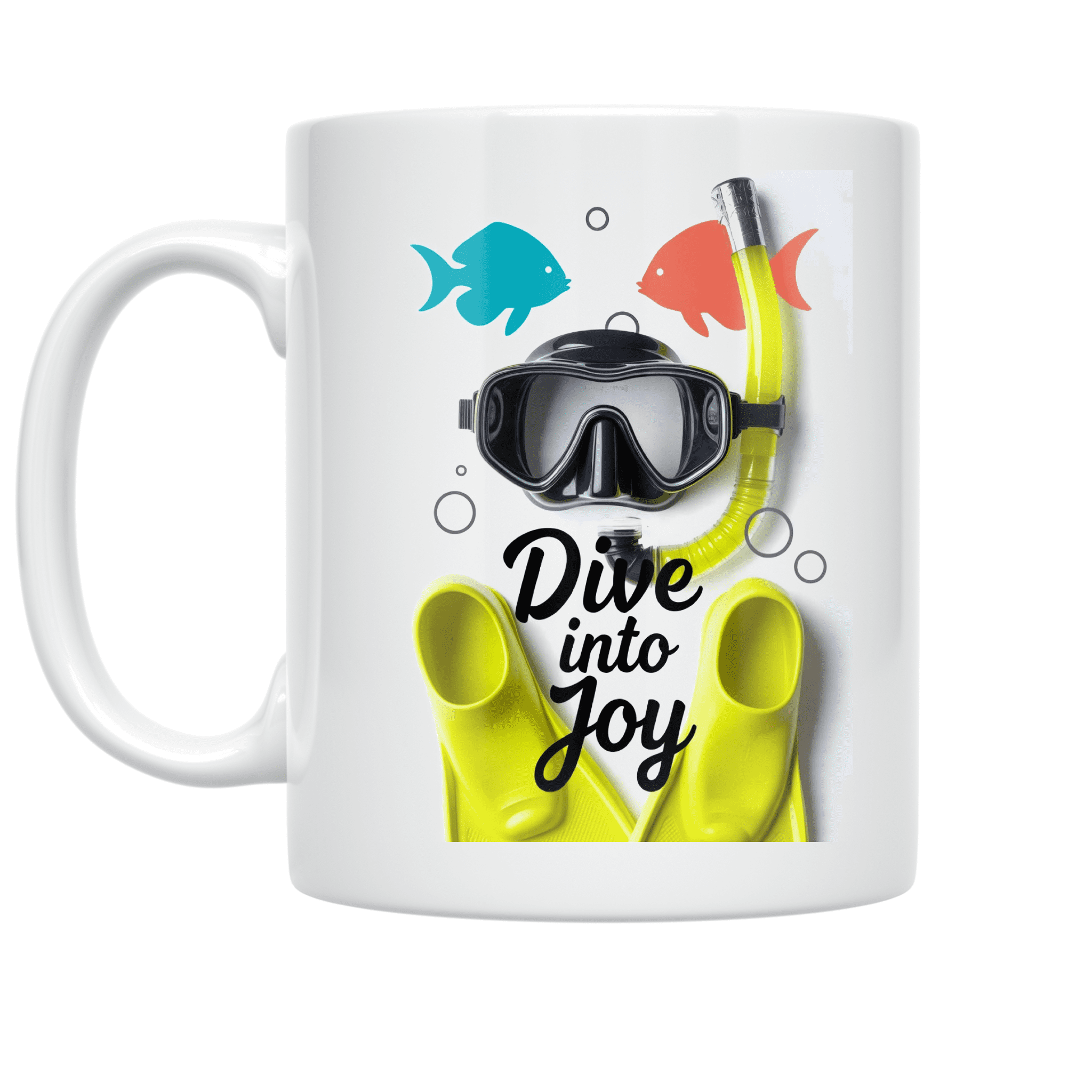 Dive into Joy Snorkeling Design - Beach Lover - 11 oz Ceramic Coffee ...