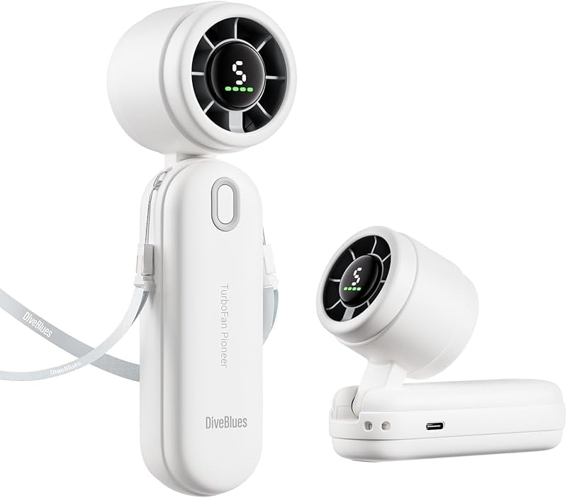 Diveblues iTurbo Portable Handheld Turbo Fan, 5 Gear High Speeds ...