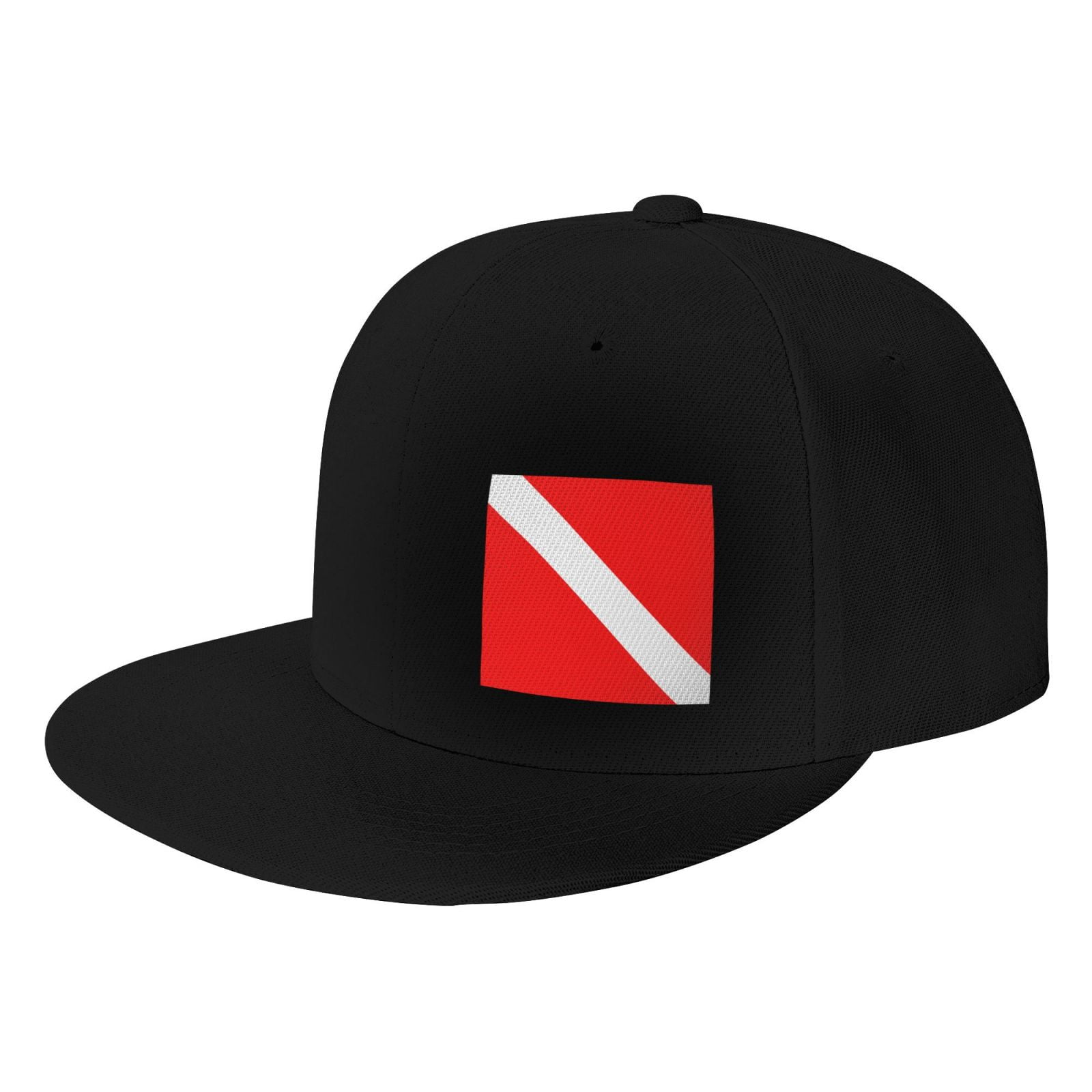 Diver Down Flag Flat Bill Hats for Men Snapback Skull Skateboard Hats ...