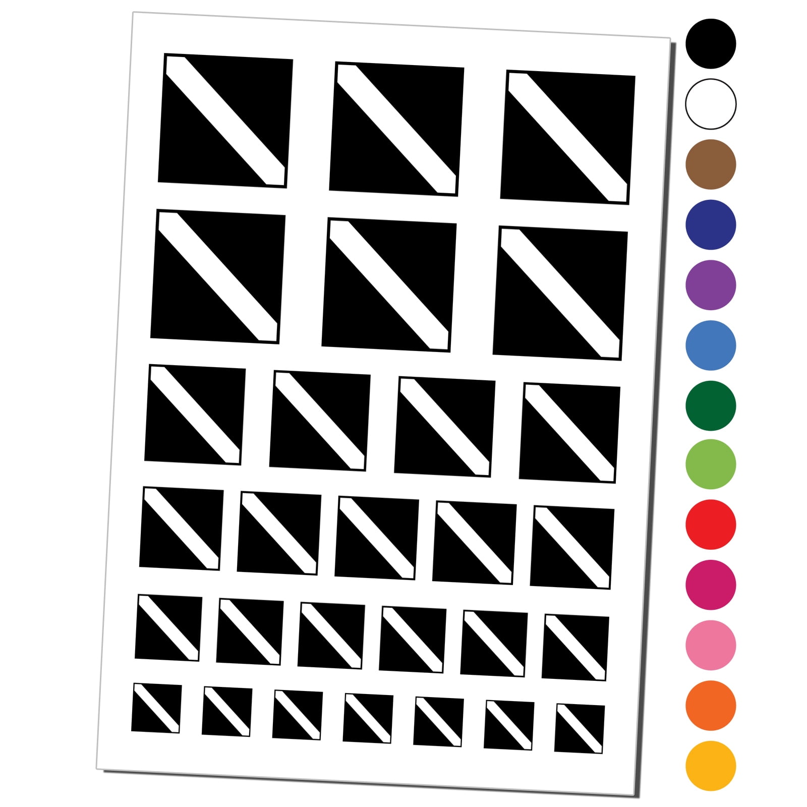 Diver Down Scuba Diving Flag Water Resistant Temporary Tattoo Set Fake ...