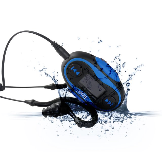 Diver MP3 Model DBL-20 LCD waterproof MP3 player with Waterproof Earphones, blue - Walmart.com