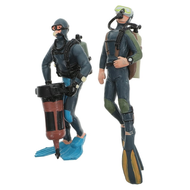Diver Model Decorative Craft Action Figure Pvc Ornament Underwater ...