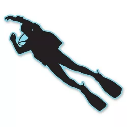 Diver Shape Car Sticker Phone Decal Water Bottle Stickers Car Decals ...