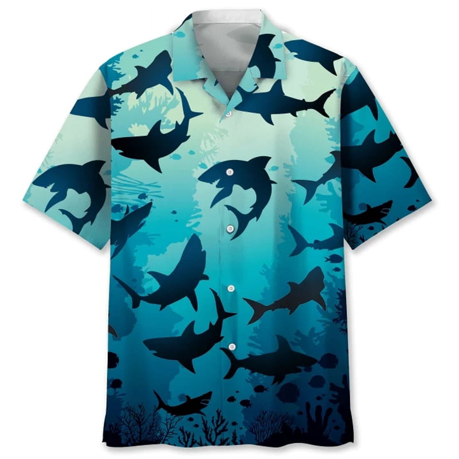 Diver Whale 3D Print Shirt Hawaii Beach Shirts Men's Summer Short ...
