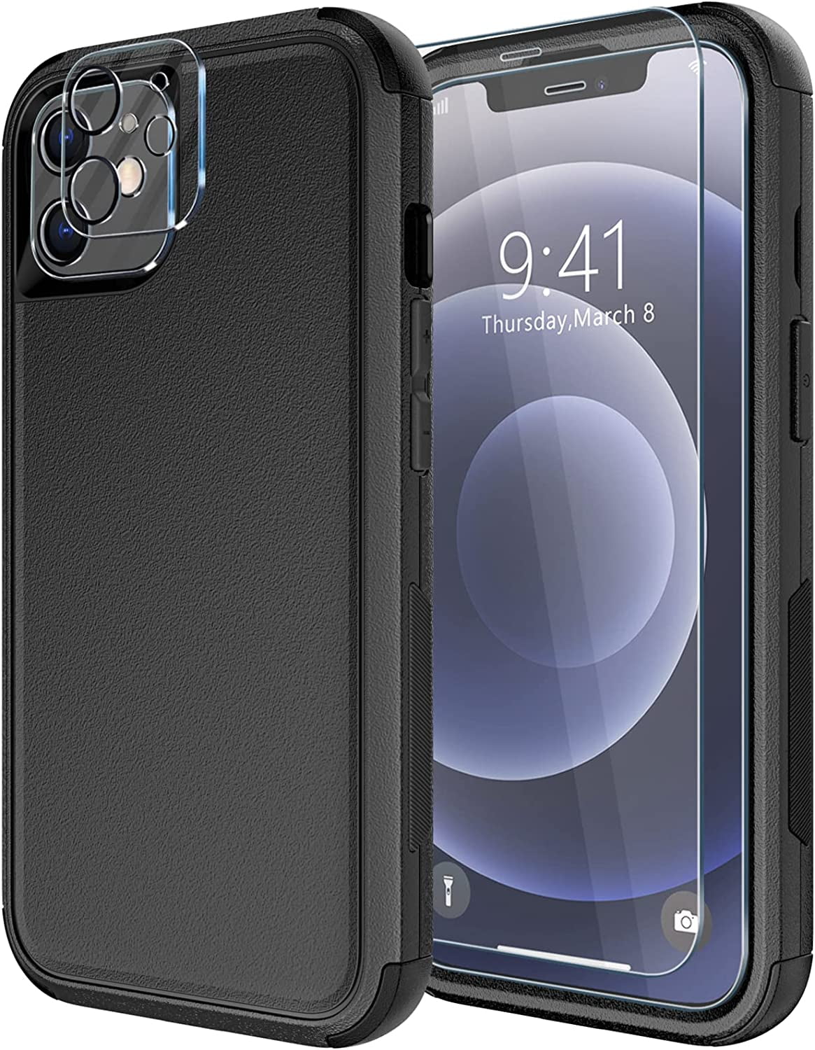 Diverbox Shockproof Case for iPhone 12 with Screen & Camera Lens ...