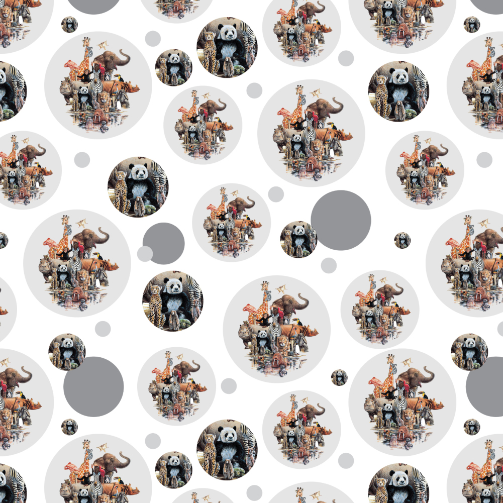 Diverse Animal Family Reunion Elephant Giraffe Panda Lion Walrus Hippo ...