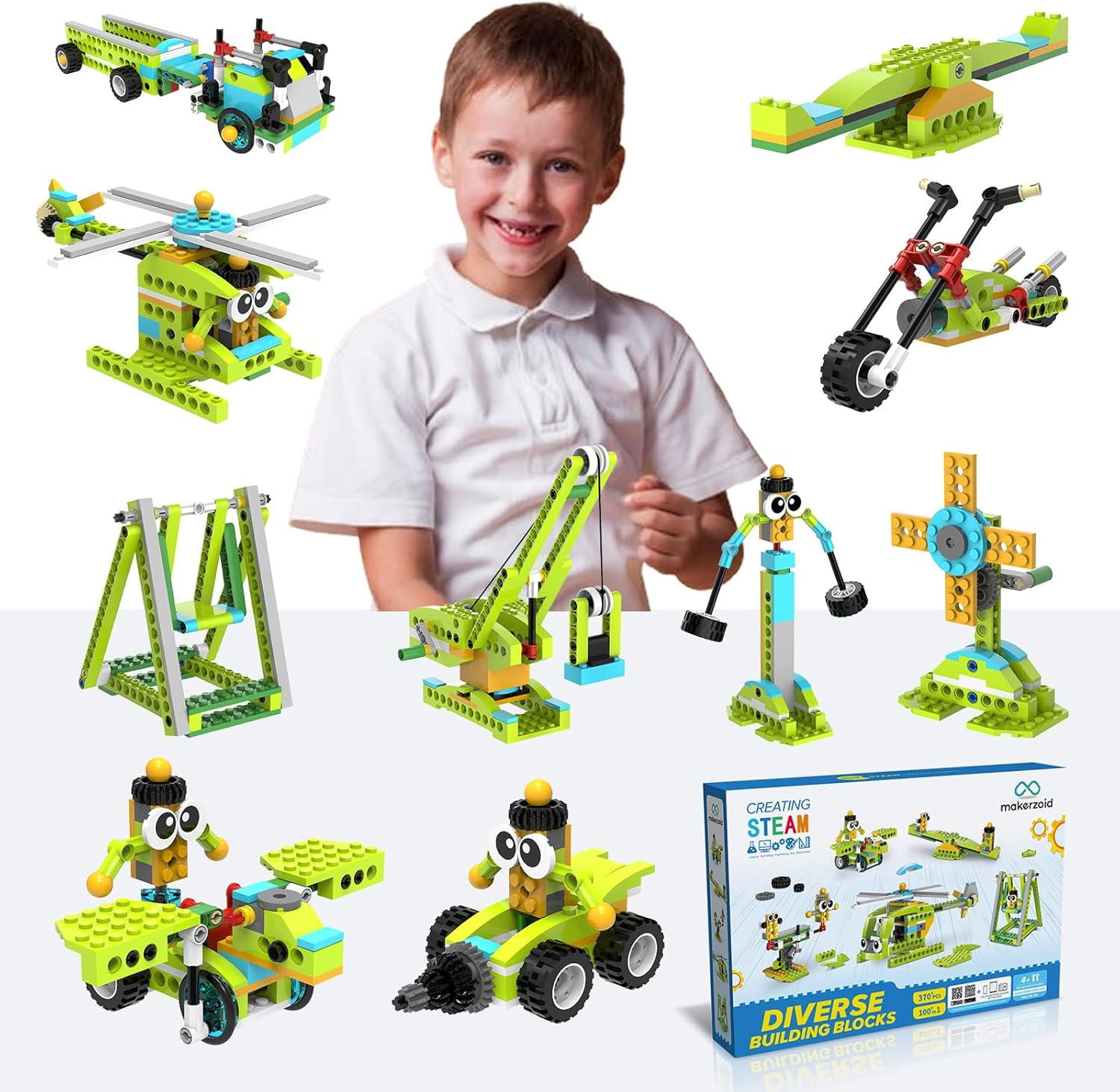 Diverse Building Robot Kit, Educational DIY Building Blocks, 100 ...