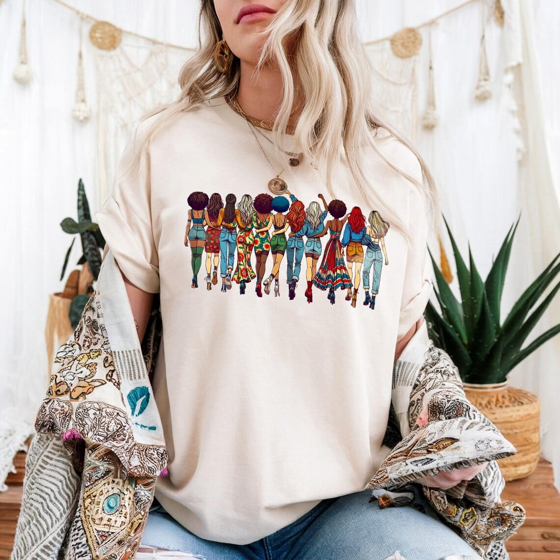 Diverse Women Graphic Tee: Sisterhood Empowerment All Size S-5Xl ...
