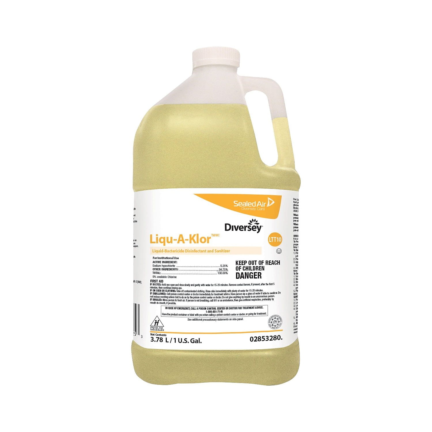 Diversey 02853280 Liqu-A-Klor Disinfectant/Sanitizer - Walmart.com