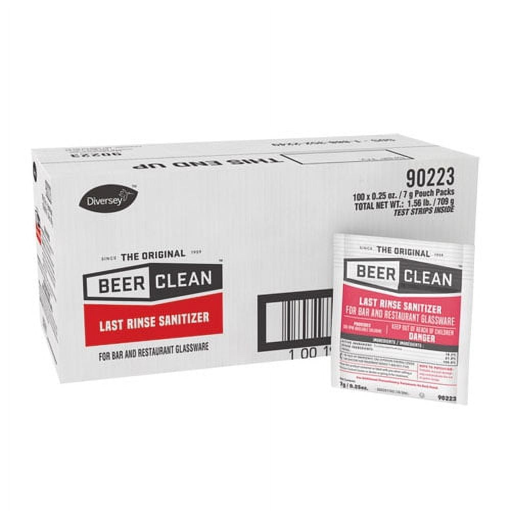 Diversey Care Beer Clean Glass Sanitizer, 0.25 oz. Powder Packets (100 ...
