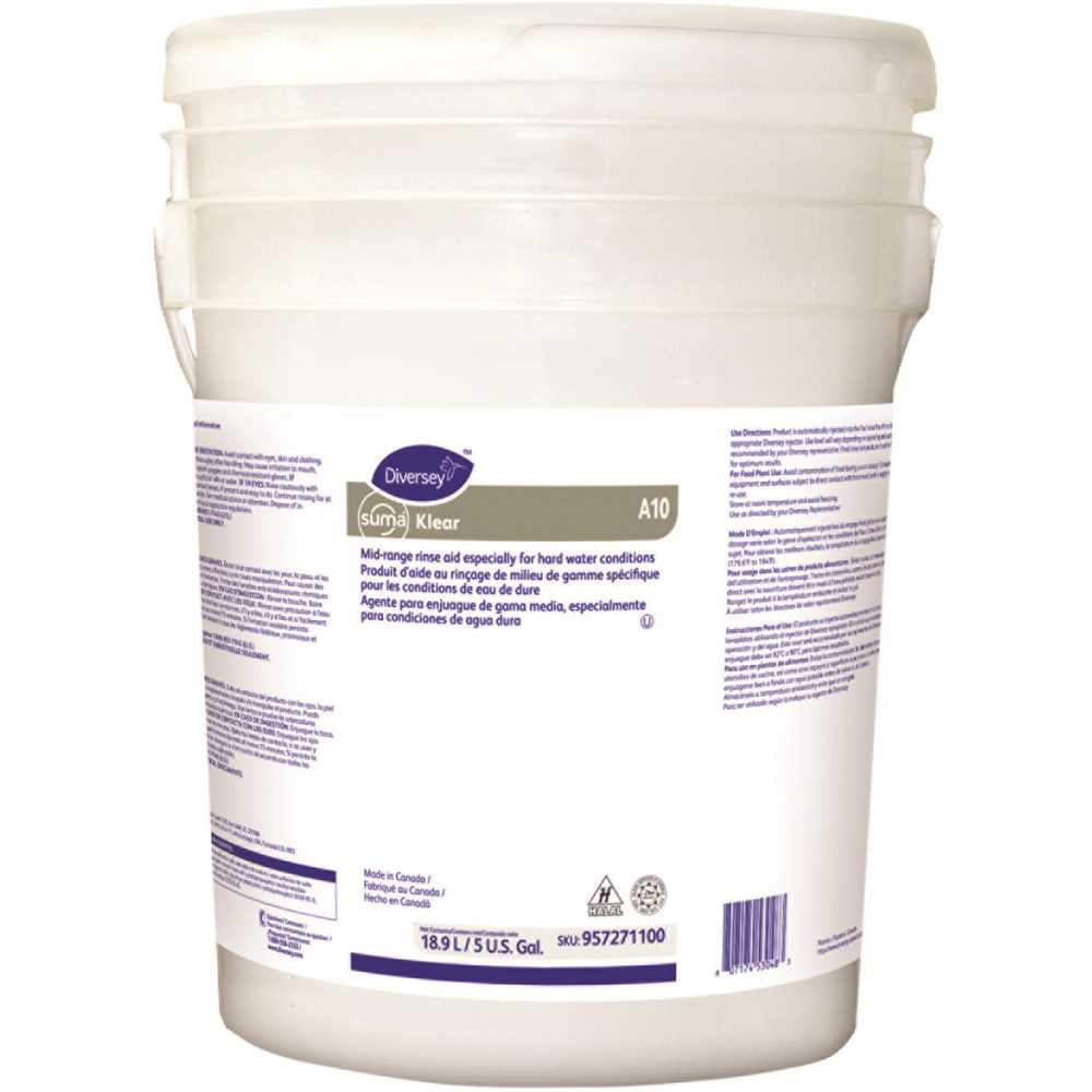 Diversey 957271100 5 gal Suma Klear A10 Auto-Dosed Rinse Aid Dishwasher ...