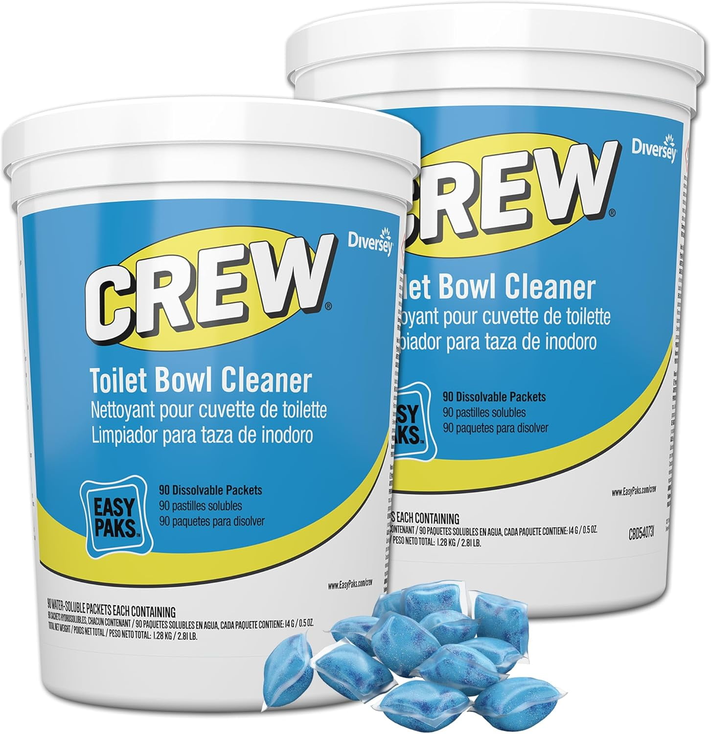 Diversey Easy Paks Toilet Bowl Cleaner, Fresh Floral Scent, 0.5 Oz ...