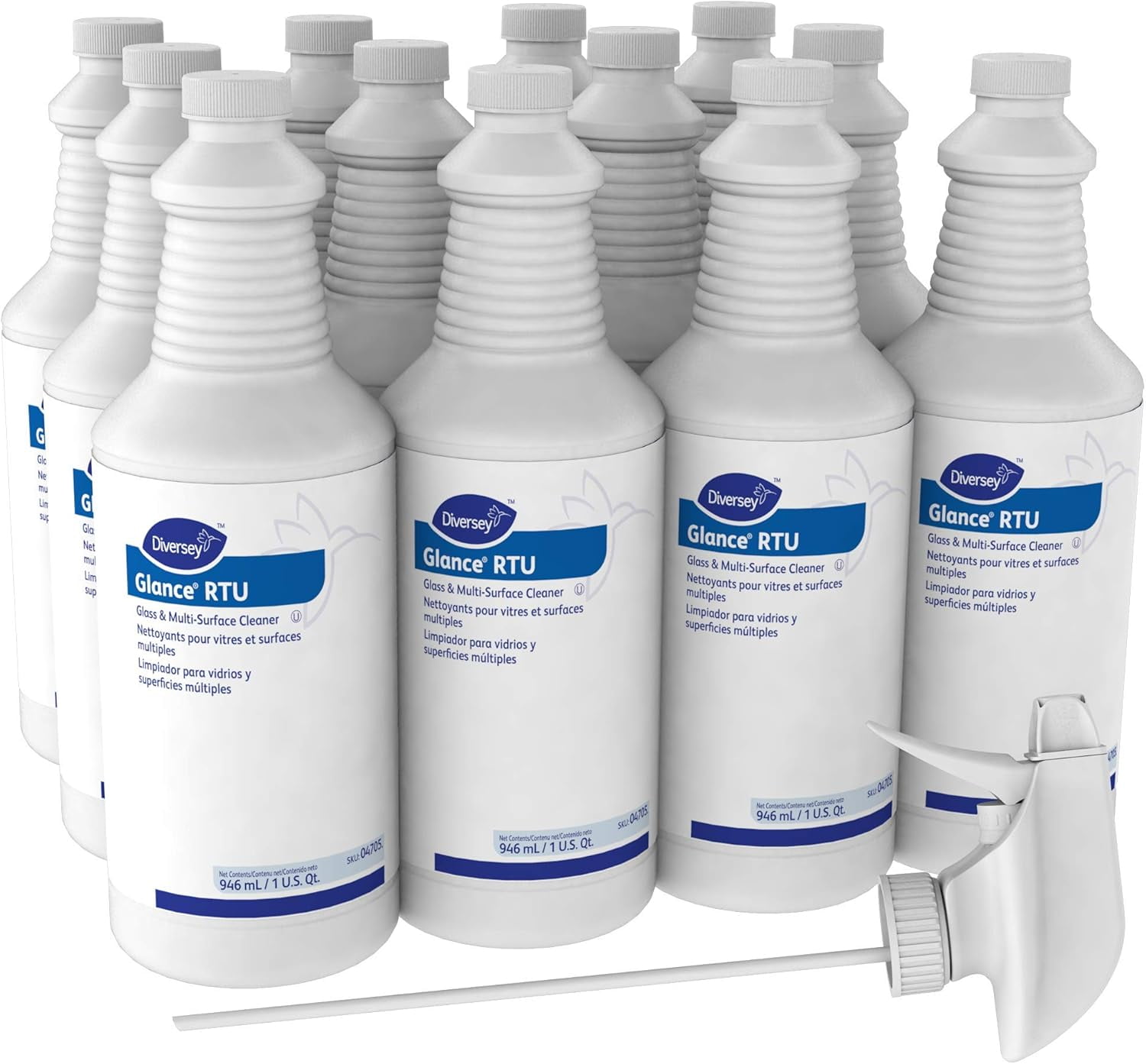 Diversey Glance Glass and MultiSurface Cleaner 32 oz, 12 Count ...