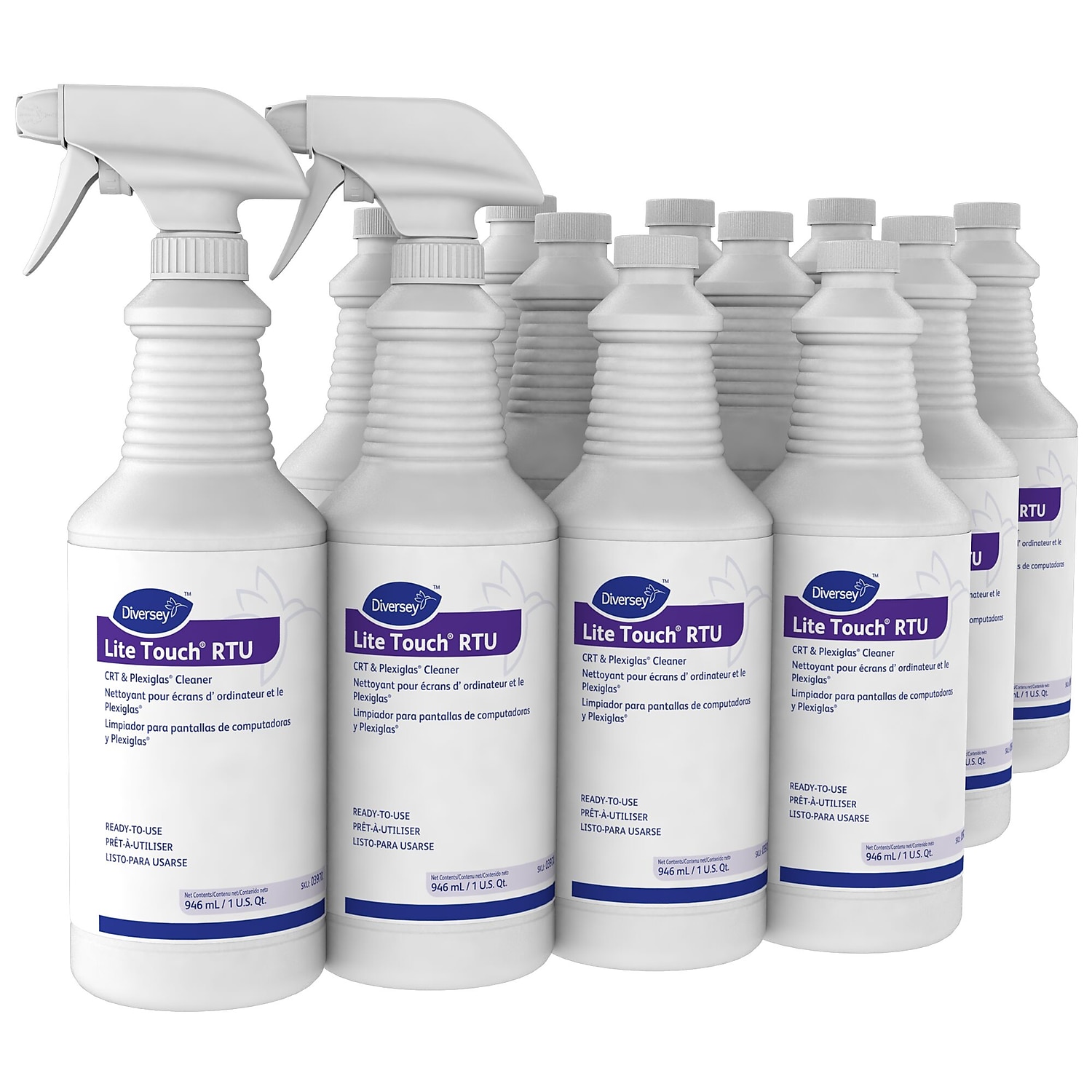 Diversey Lite Touch CRT and Plexiglass Surface Cleaner 32 Oz. 12/Carton ...
