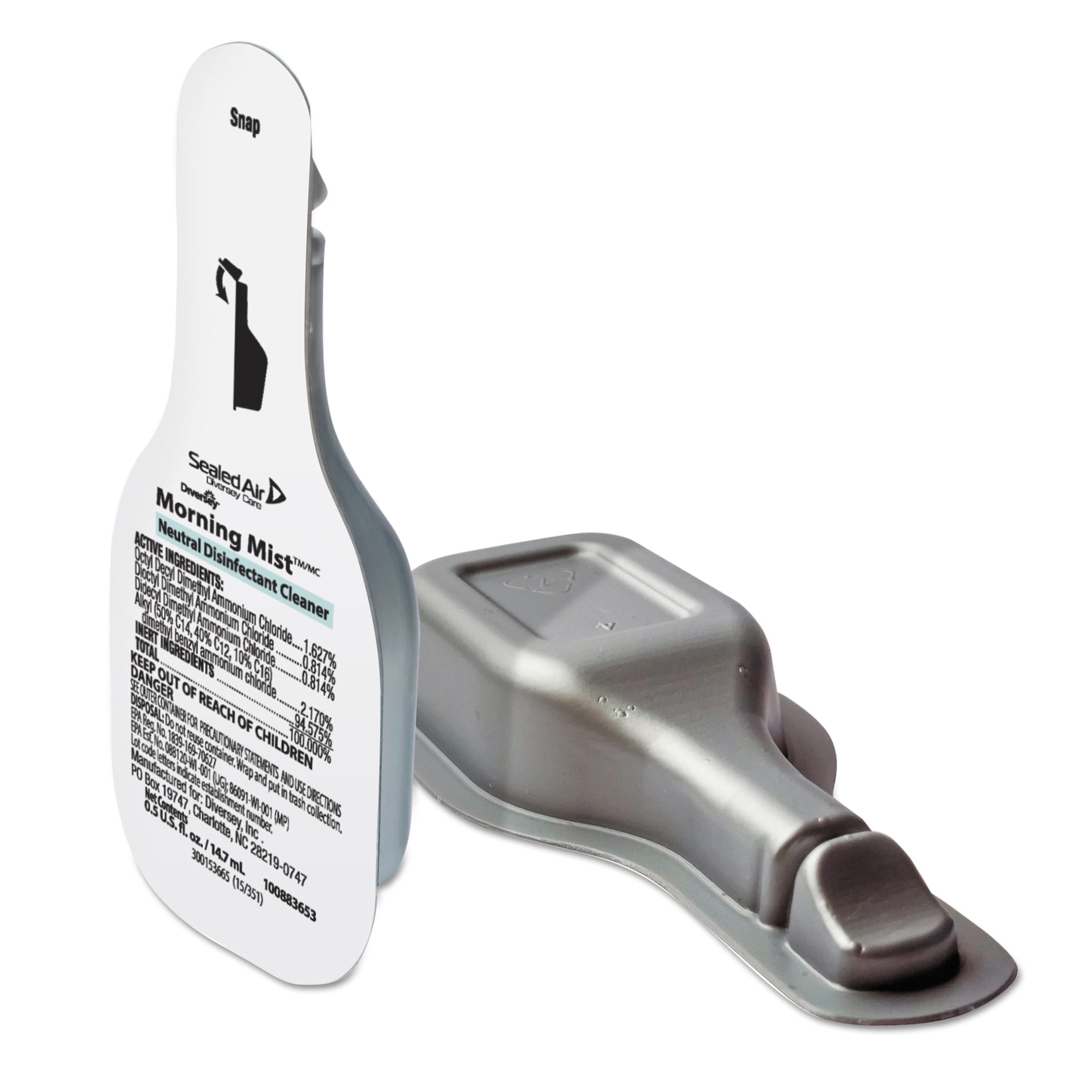 Morning Mist Neutral Disinfectant Cleaner, Fresh, 14.7 mL Snap N Dose ...