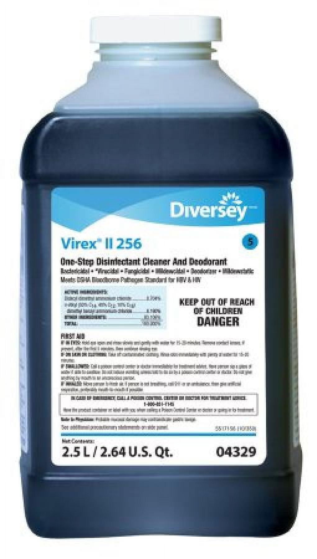 Diversey Virex II 256 Surface Disinfectant Cleaner, Quaternary Based ...