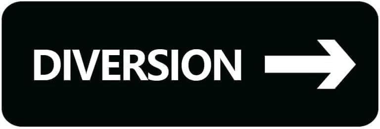Diversion Sign Acrylic Informative With Symbols Great For Home Office ...