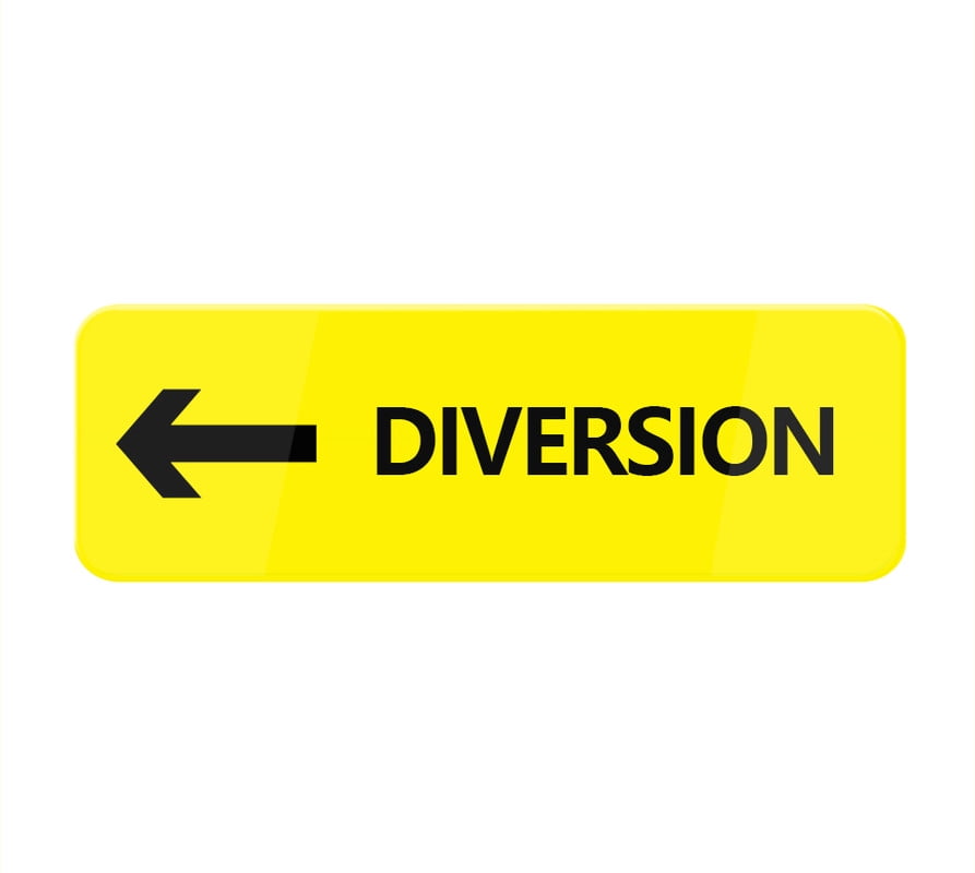 Diversion Sign For House, Strong Self-Adhesive Signs For Home, 10” X 3 ...
