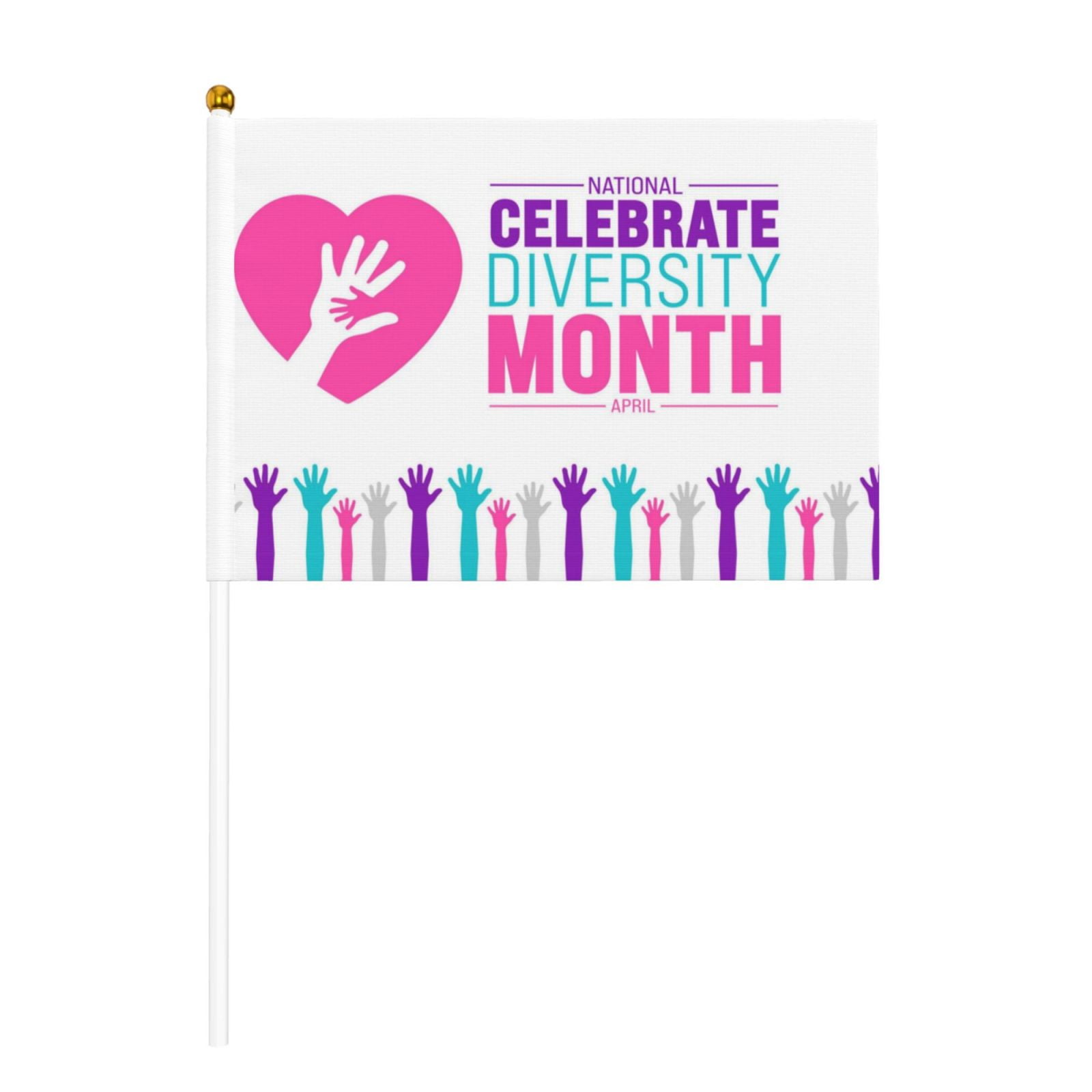 Diversity Awareness Month Flag Small Mini Hand Held Flags Small ...