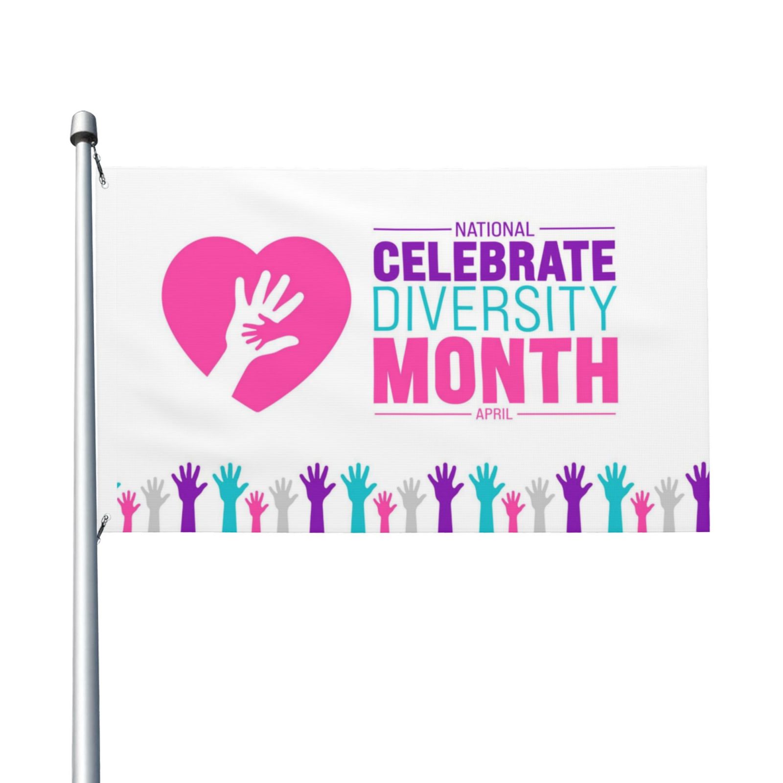 Diversity Awareness Month Garden Flags 3x5 Ft Decoration Double Side ...