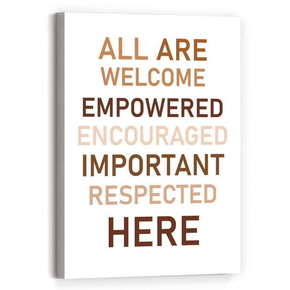 Diversity Canvas Wall Art poster All Are Welcome Wall Decor for ...