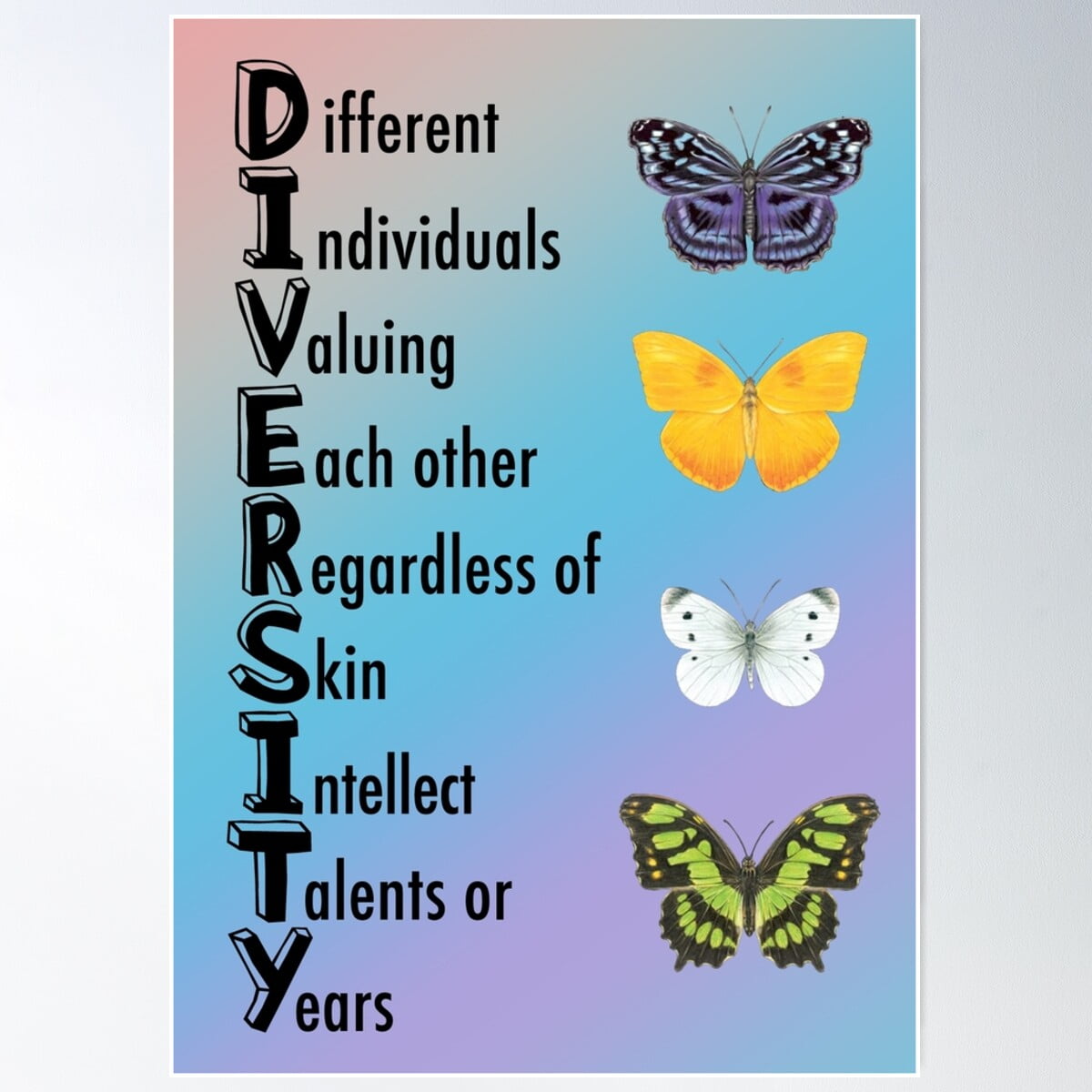Diversity Classroom Poster Poster Wall Art, Modern Wall Decor For ...