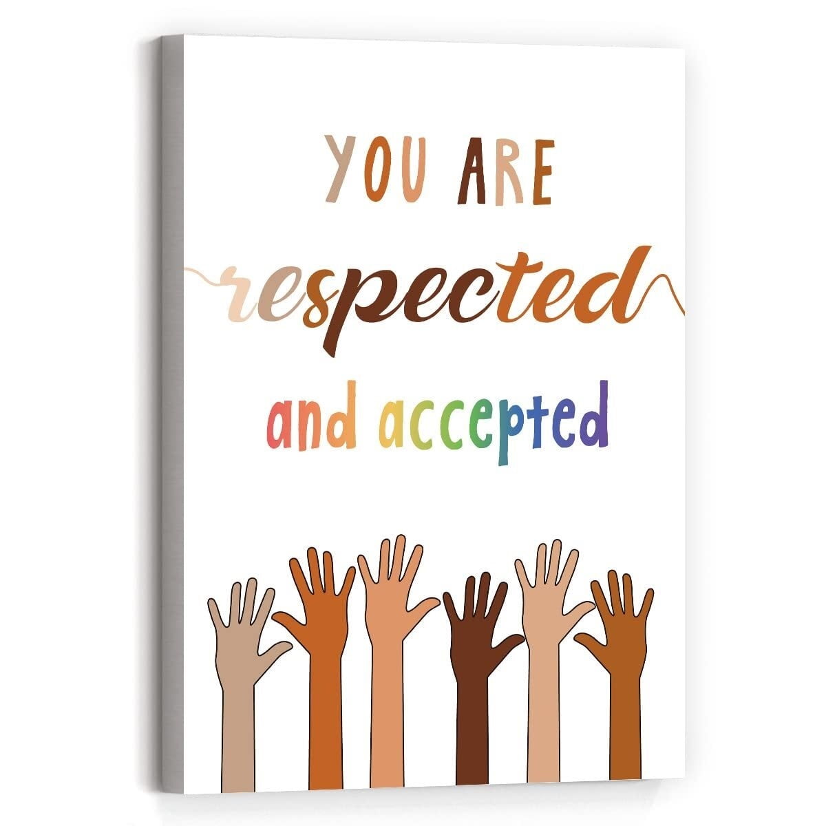 Diversity Education Canvas Wall Art poster You Are Respected and ...