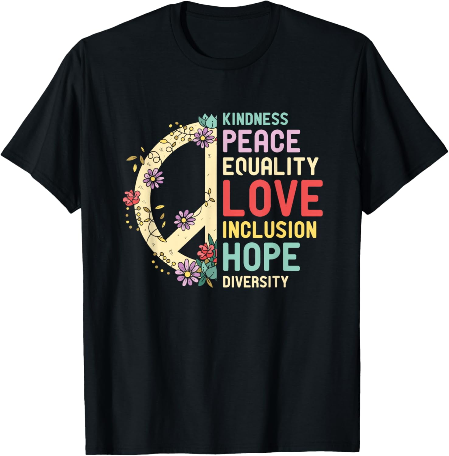 Diversity Equality Love Peace Human Rights Social Justice T-Shirt men ...
