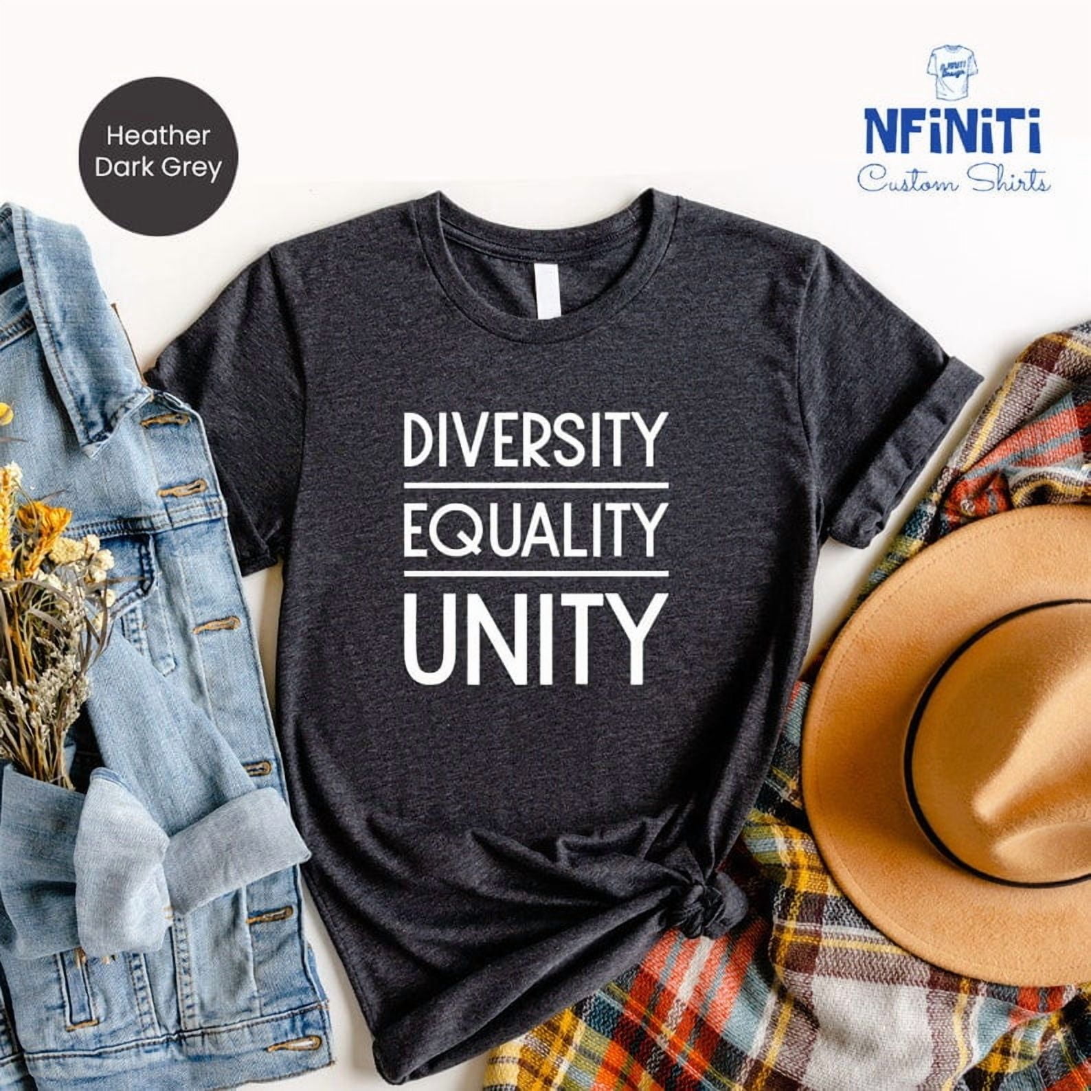 Diversity Equality Unity Shirt: Empowered Women, Equal Rights ...