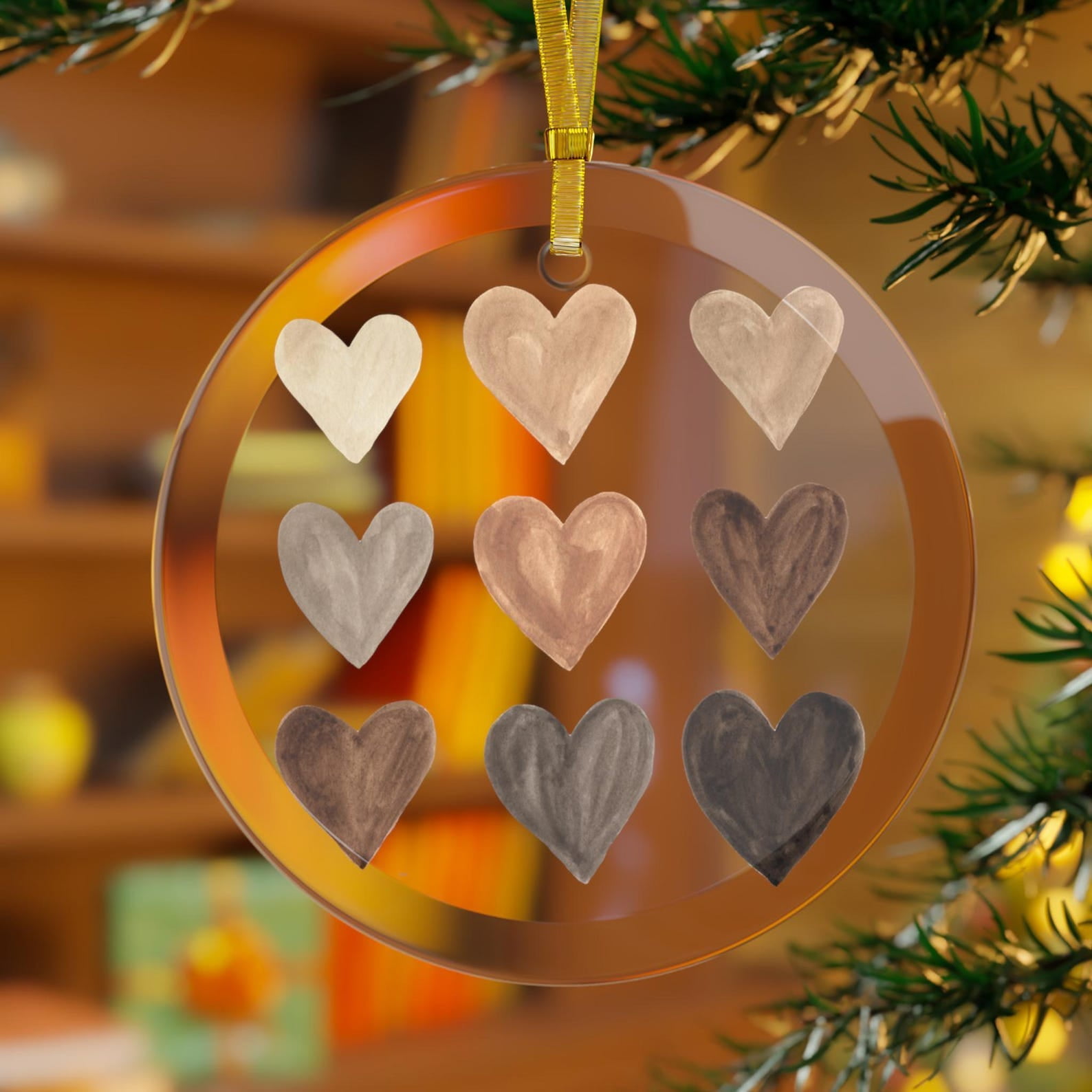 Diversity Inclusion Hearts Ornament – Melanin Unity Christmas Tree ...