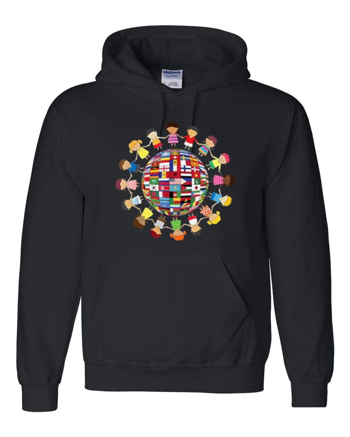 Diversity Kids Around The Globe Unity Graphic Equality Inclusion Hoodie ...