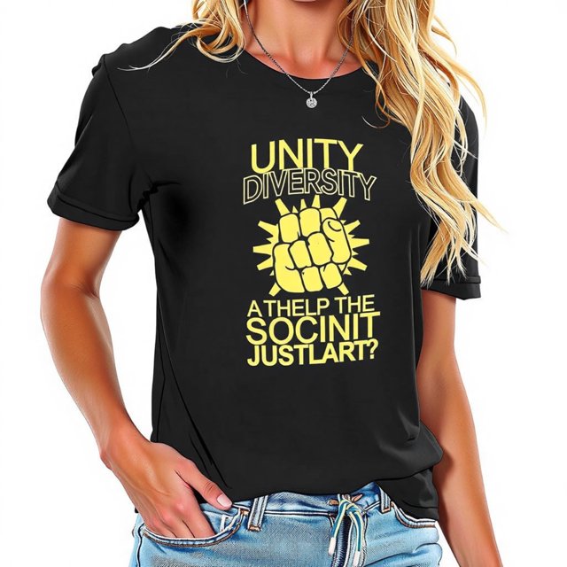 Diversity T-Shirt - Humorous Social Tee with Fist & Sun Design ...