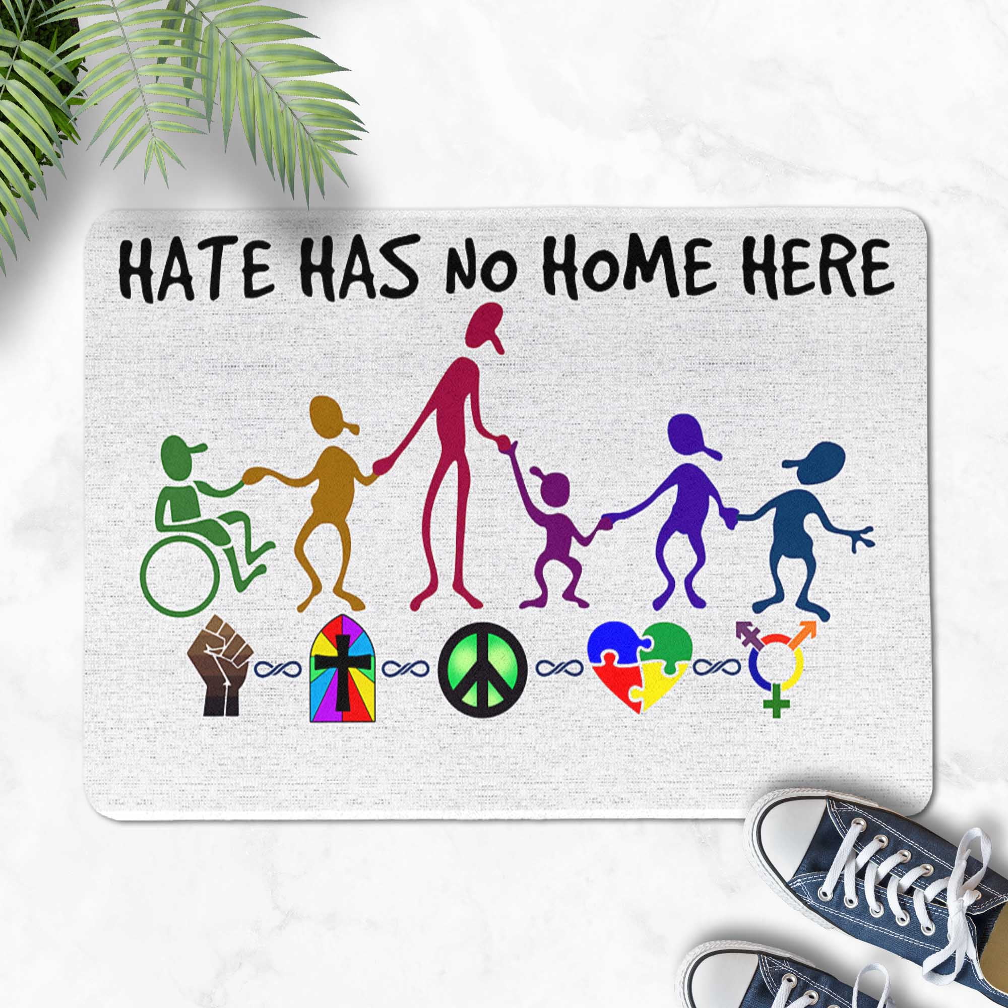 Diversity and Respect Doormat, Hate Has No Home Message with Gender ...