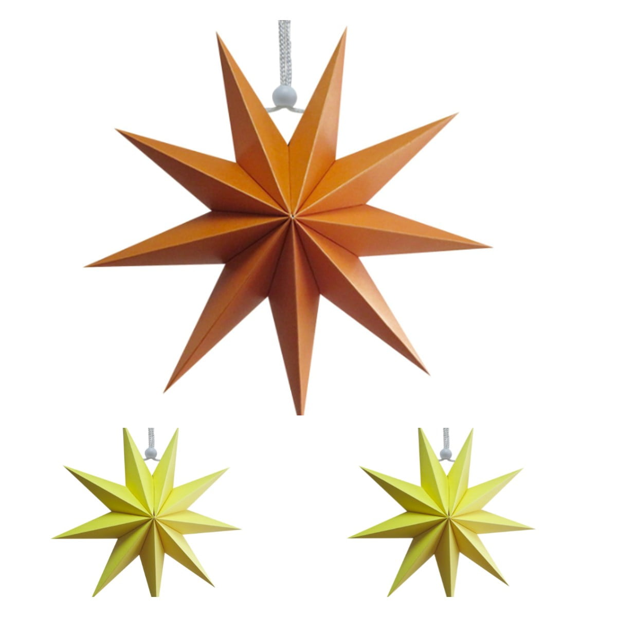 Divhosrg 3Pcs 9-Pointed Paper Stars Bulk 12 Inch Outdoor Christmas ...