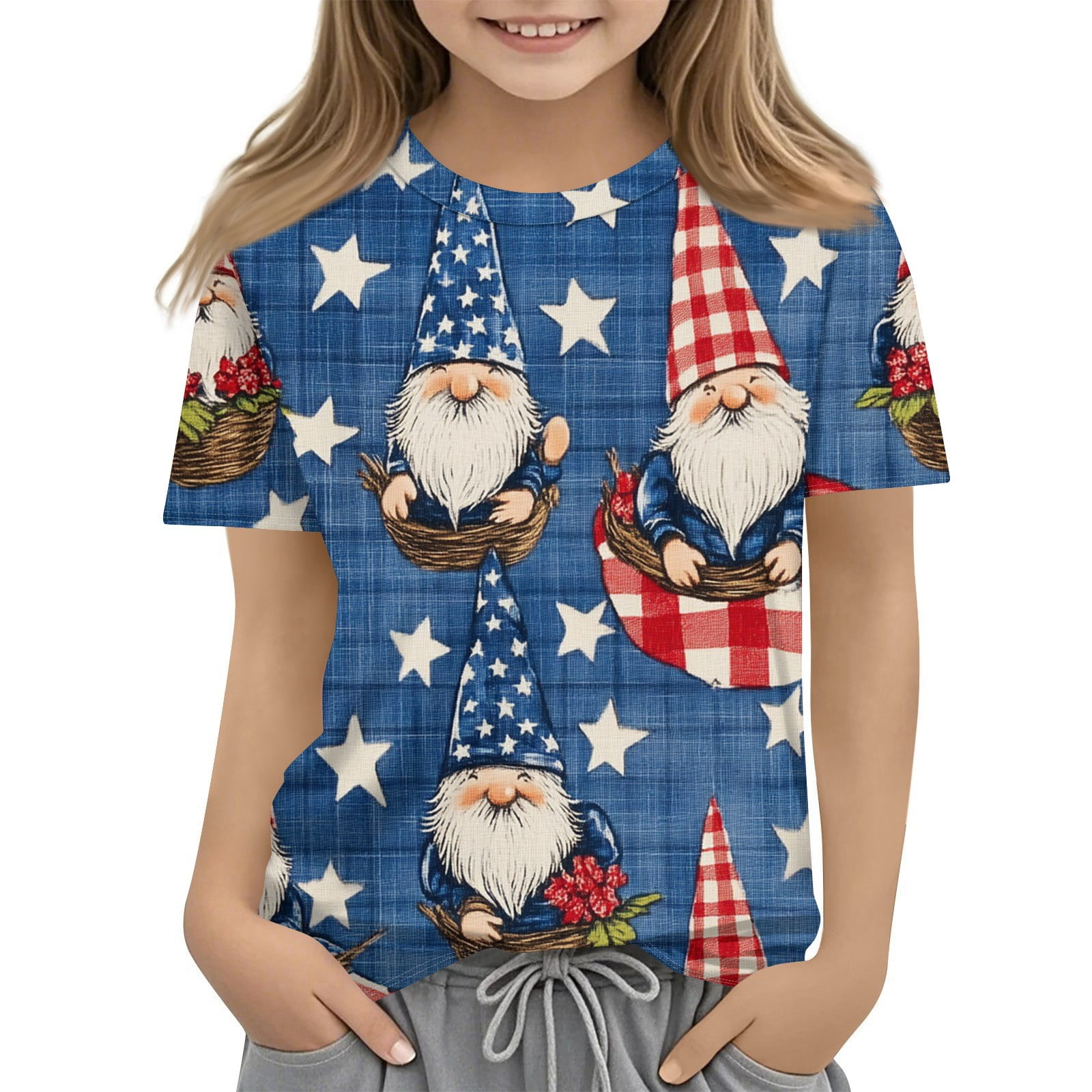 Divhosrg 4th of July Outfits for Girls 10-12, Usa Shirt Kids Girl ...
